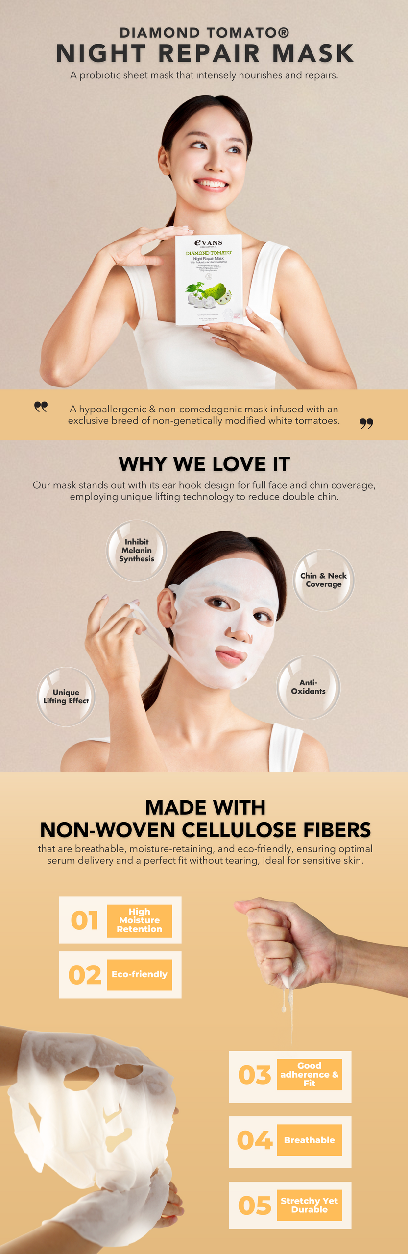 Diamond Tomato® Night Repair Mask with Probiotics – Evans Dermalogical