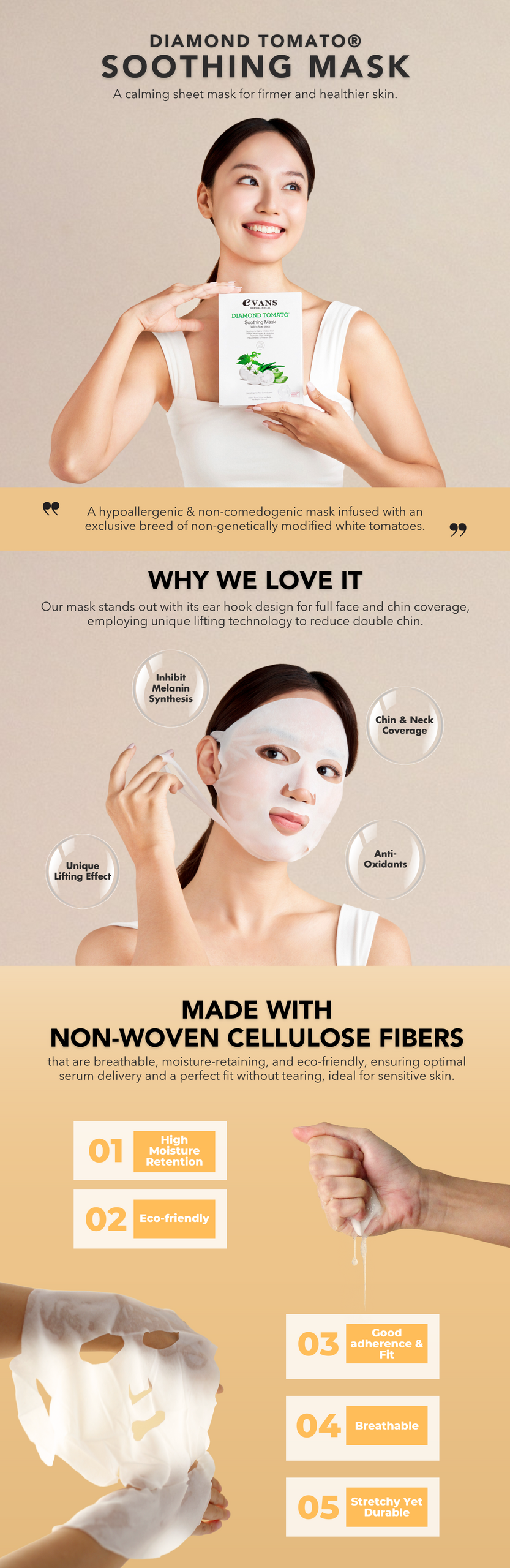 Diamond Tomato® V-Lift Mask with Avocado and Vitamin E – Evans Dermalogical