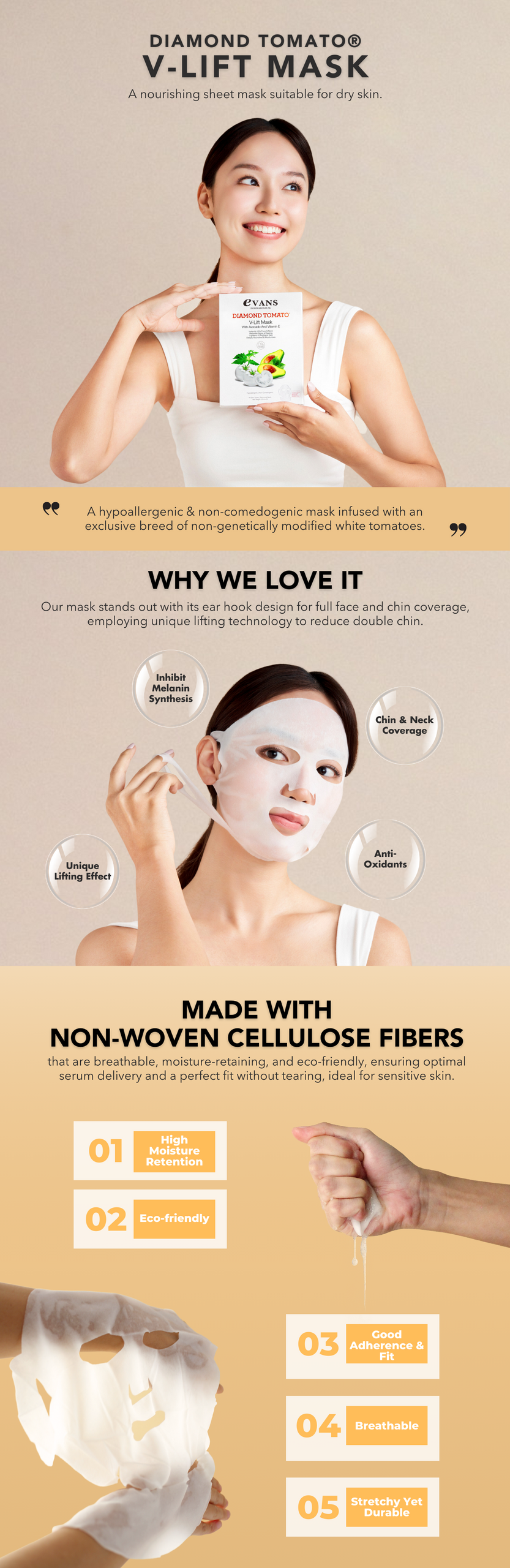 Diamond Tomato® V-Lift Mask with Avocado and Vitamin E – Evans Dermalogical